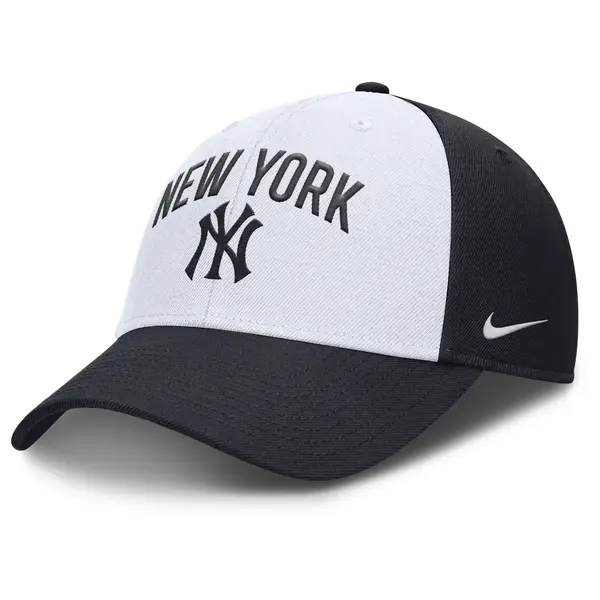 Nike New York Yankees Club Dri-fit Mlb Adjustable Hat - White