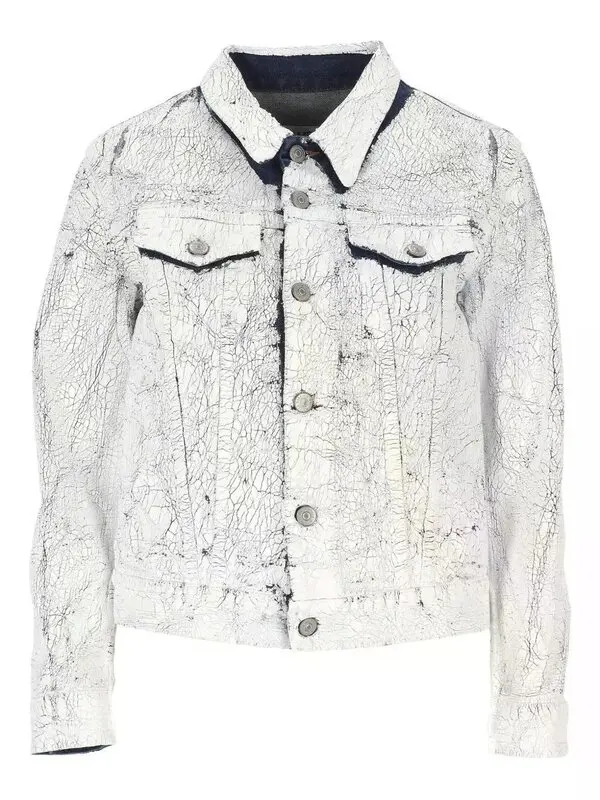 MAISON MARGIELA Coated-finish Denim Jacket - White