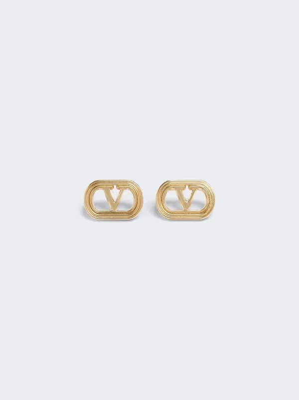 Valentino Garavani Ovalette Metal Earrings - Gold