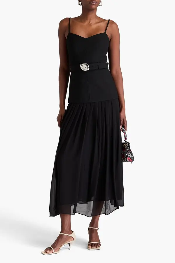 white one shoulder pleated detail midi dress PLEATED ONE SHOULDER MIDI DRESS – AKIRA