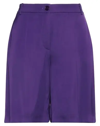 Patrizia Pepe Viscose Twill Bermuda Shorts - Purple