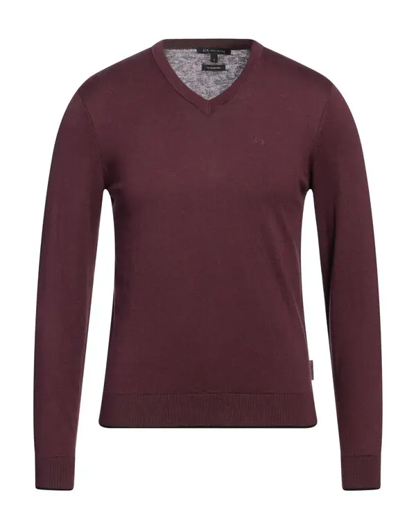 Armani Exchange V-neck Long-sleeve Sweater - Red