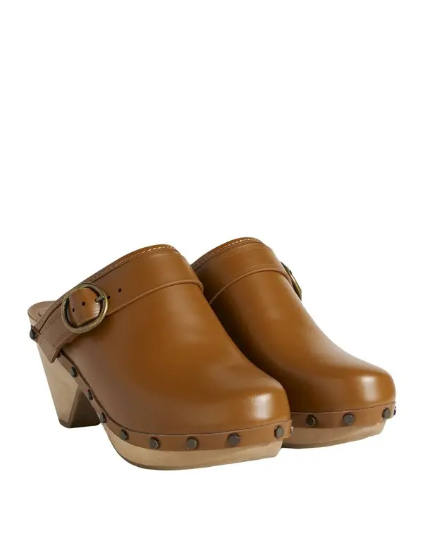 Isabel Marant Étoile Leather Clogs With Studs - Beige