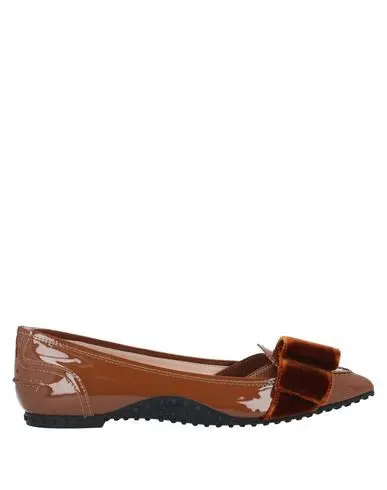 TOD'S × Alessandro dell'Acqua フラットシューズ Alessandro Dell'Acqua X Tod'S Ballet Flats In Brown - 38% Off
