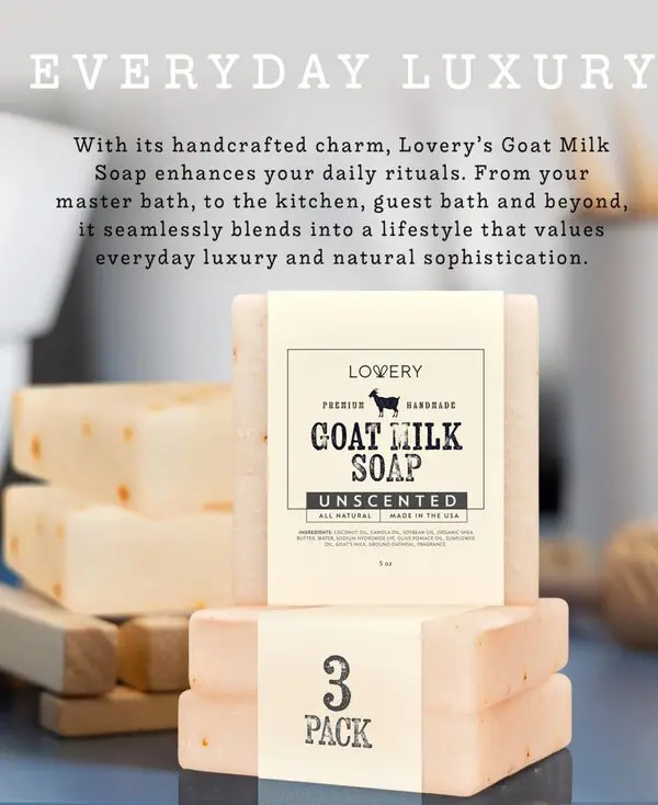 LOVERY Goat Milk Soap Bars