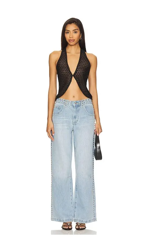 LOVERS AND FRIENDS Tanya Cropped Halter Top