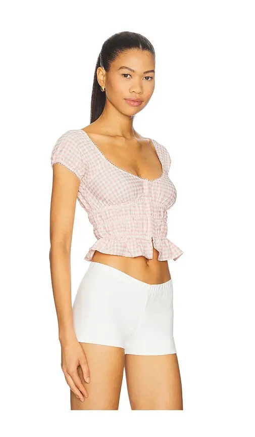For Love & Lemons Petal Gingham Top