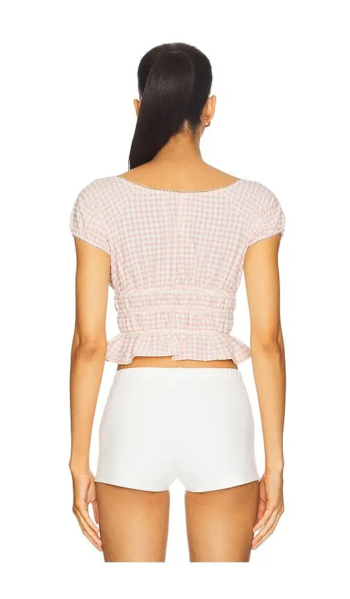 For Love & Lemons Petal Gingham Top