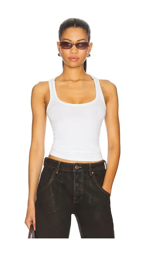 EB DENIM Lucy Racerback Tank - White