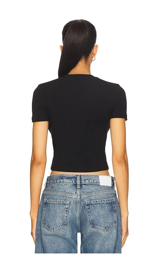 We11Done Cropped Graphic Logo T-shirt