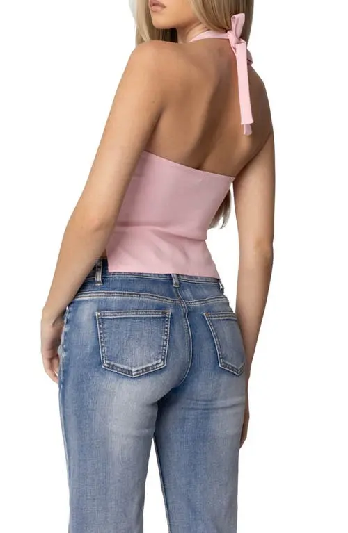 EDIKTED Dara Halter Top - Pink