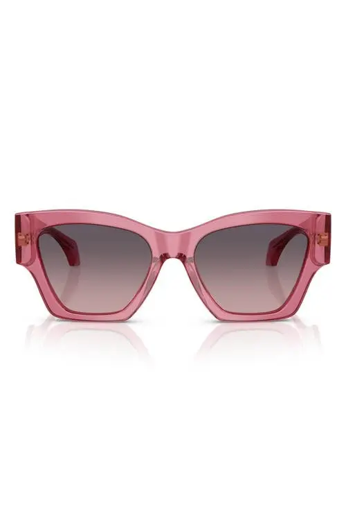 Versace 53mm Square Sunglasses - Transparent Pink/ Pink Grad