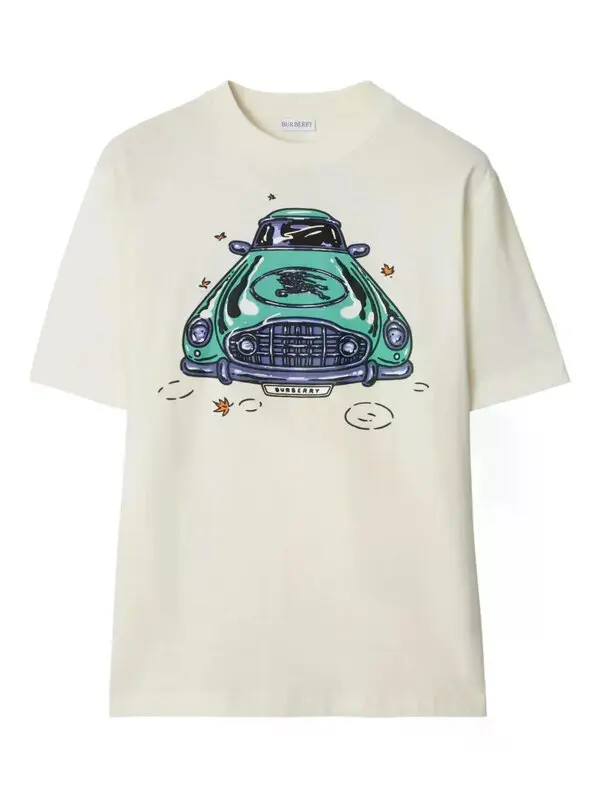 Burberry Car-print Cotton T-shirt