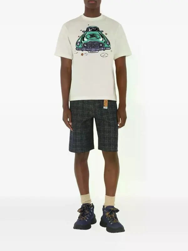 Burberry Car-print Cotton T-shirt