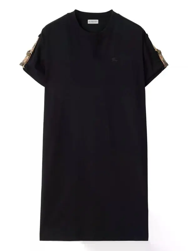 Burberry Check Trim Cotton T-shirt Dress