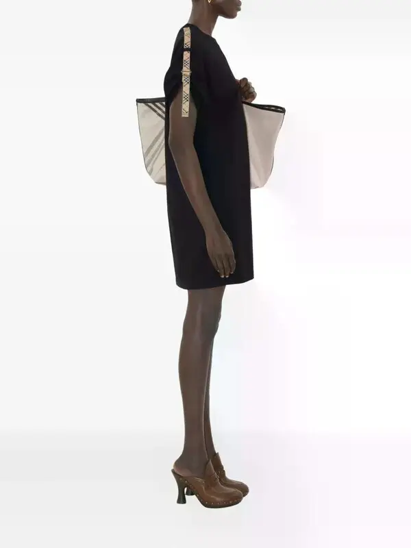 Burberry Check Trim Cotton T-shirt Dress