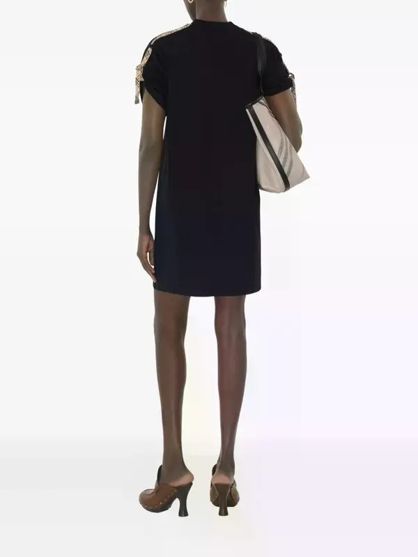 Burberry Check Trim Cotton T-shirt Dress