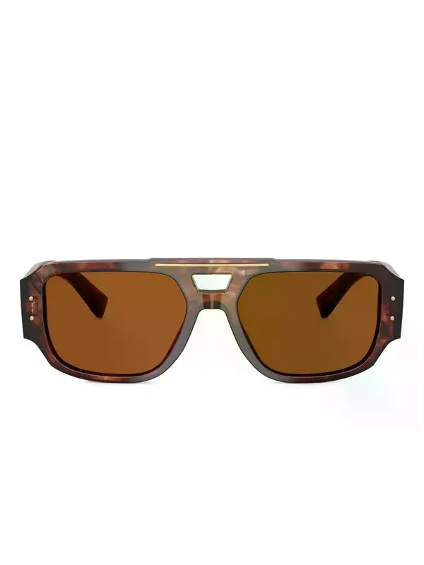 Dolce & Gabbana Logo-plaque Sunglasses - Brown