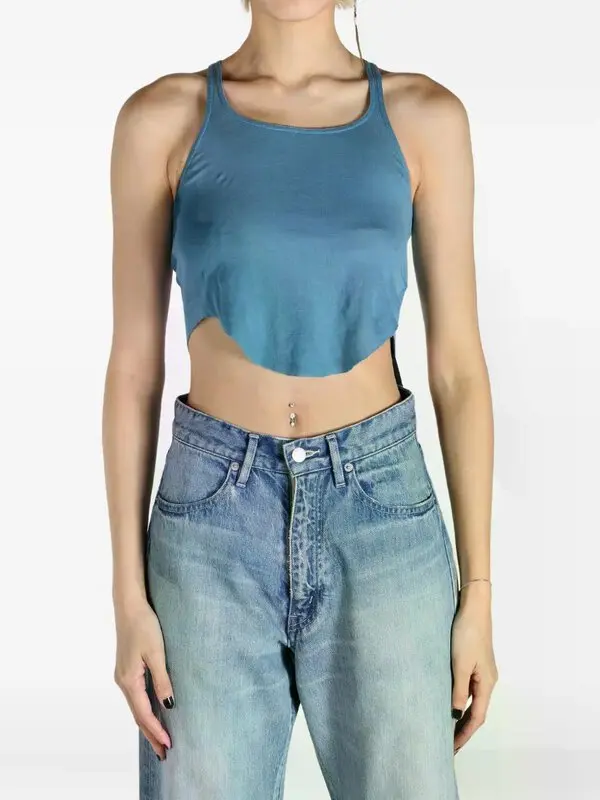 Rick Owens Cotton Cropped Top - Blue