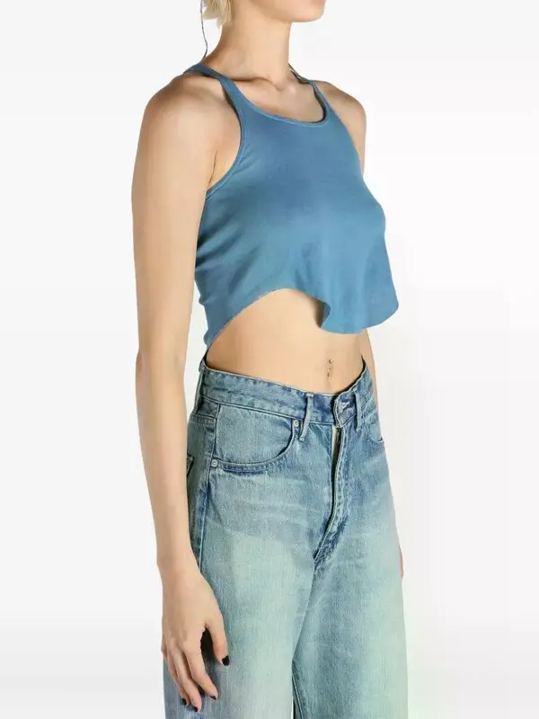 Rick Owens Cotton Cropped Top - Blue