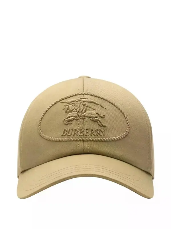 Burberry Knight Stamp Gabardine Baseball Cap - Neutrals