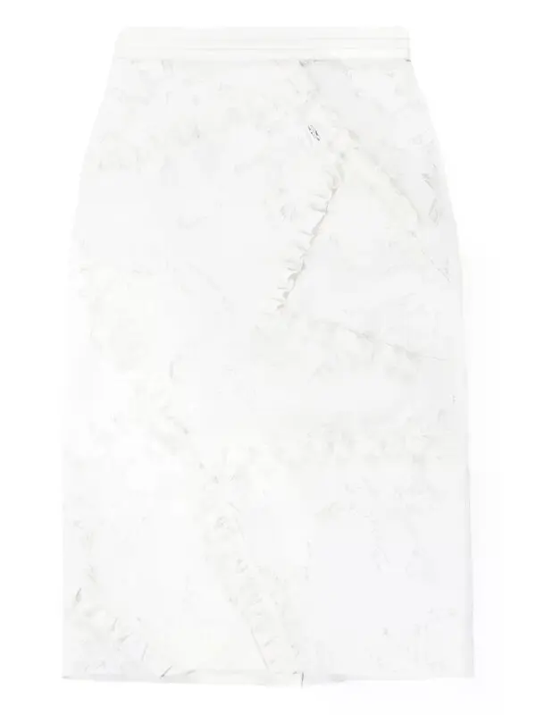 SHUSHU/TONG Cut-out Skirt - White