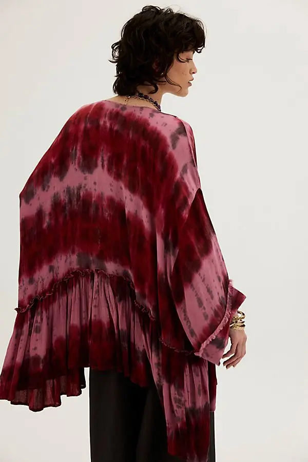 Free People Everyday Tie-dye Open Duster - Pink Combo