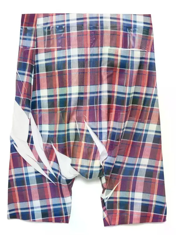 Comme Des Garçons Checked Twill Shorts