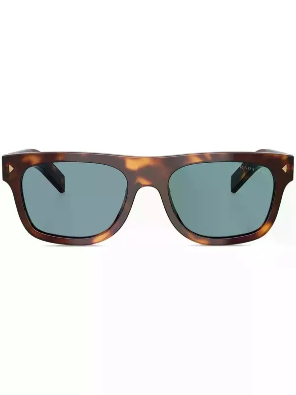 Prada Logo-plaque Sunglasses - Brown