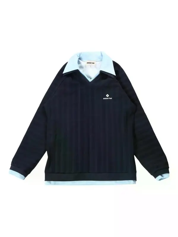 Shushu/Tong Striped Knitted Top In Blue - 16% Off | Editorialist