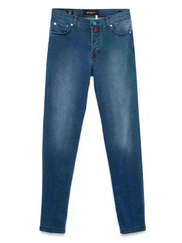 Kiton Logo-patch Jeans