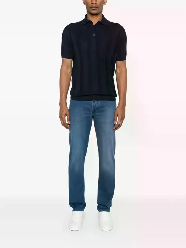 Kiton Logo-patch Jeans