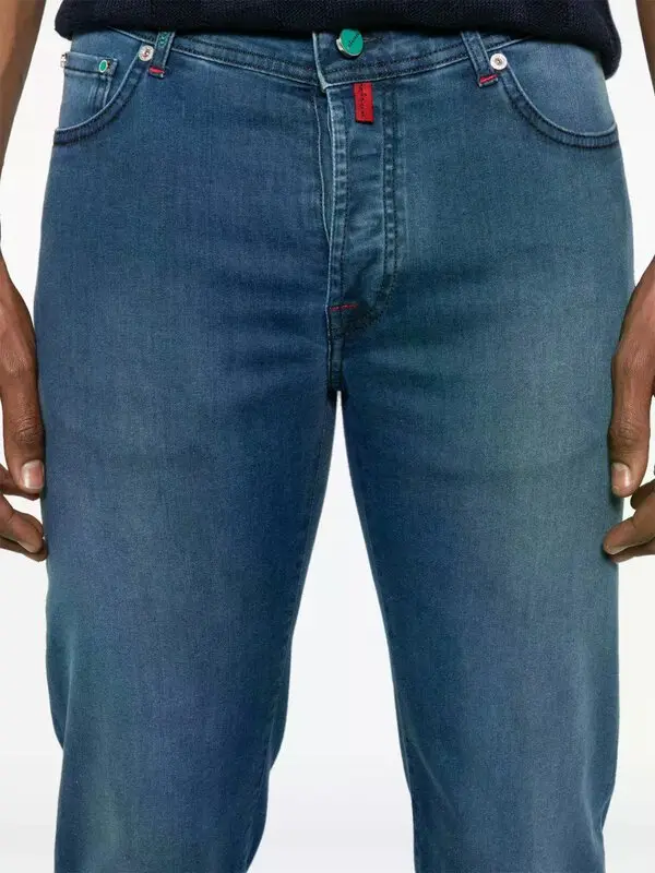 Kiton Logo-patch Jeans
