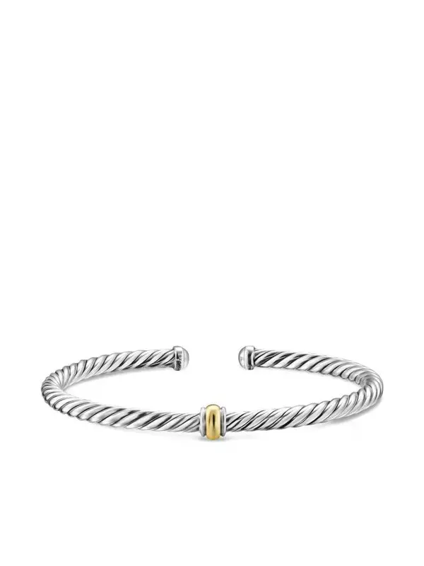 David Yurman 14k Yellow Gold Cable Flex Station Bracelet