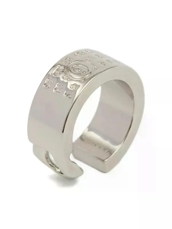 MAISON MARGIELA 3mm Logo Ring - Silver