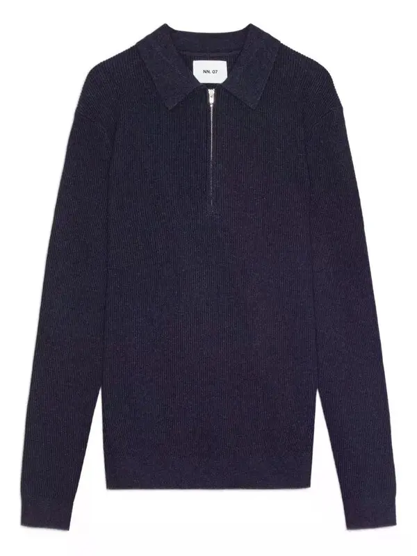 Nn07 Hansie Polo Sweater - Blue
