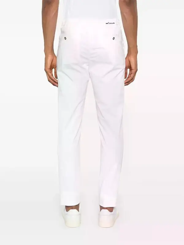 Kiton Logo-patch Chinos - White
