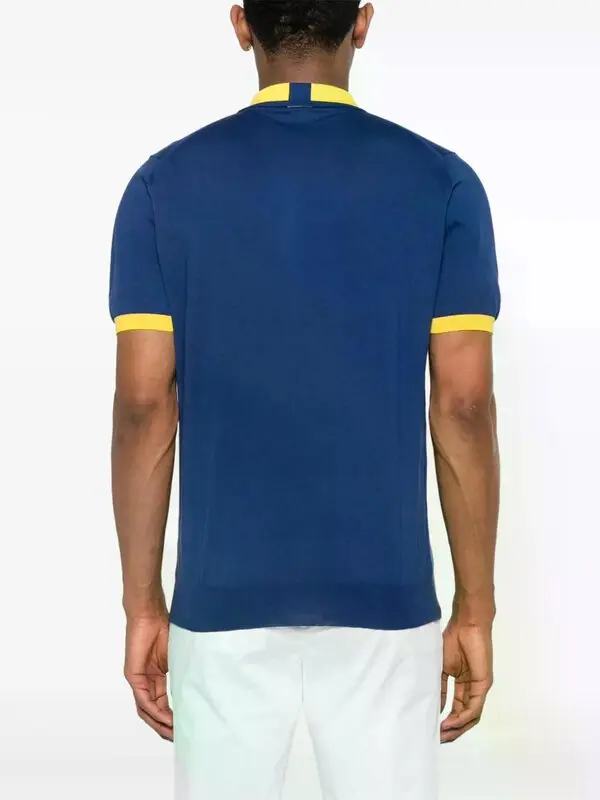 Kiton Contrasting-trim Polo Shirt