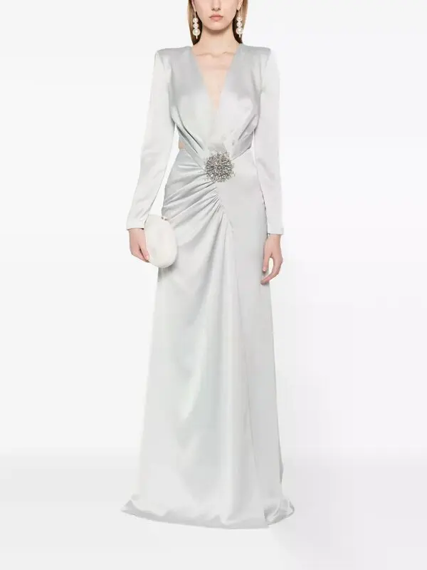 M.MARQUISE Grace Maxi Dress - Grey