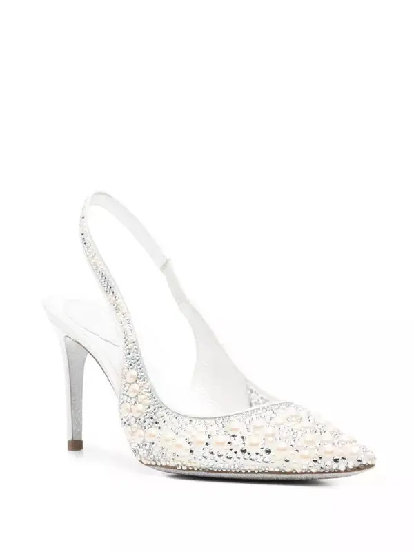 Rene Caovilla Faux Pearl-embellished Pumps