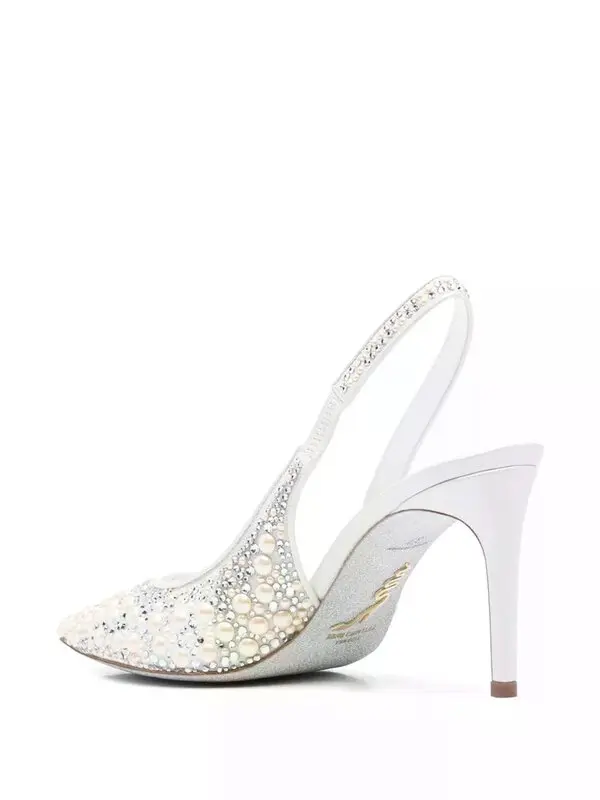 Rene Caovilla Faux Pearl-embellished Pumps