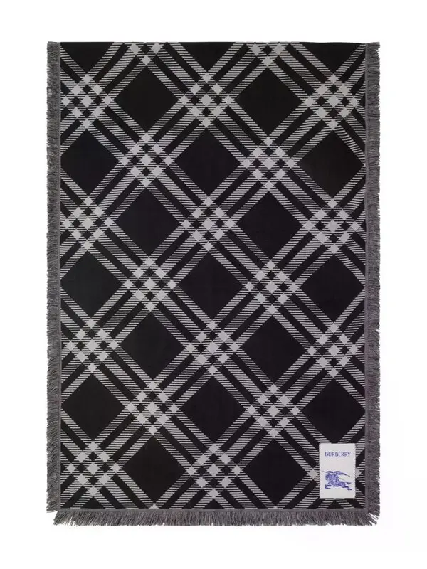 Burberry Checked Scarf - Black