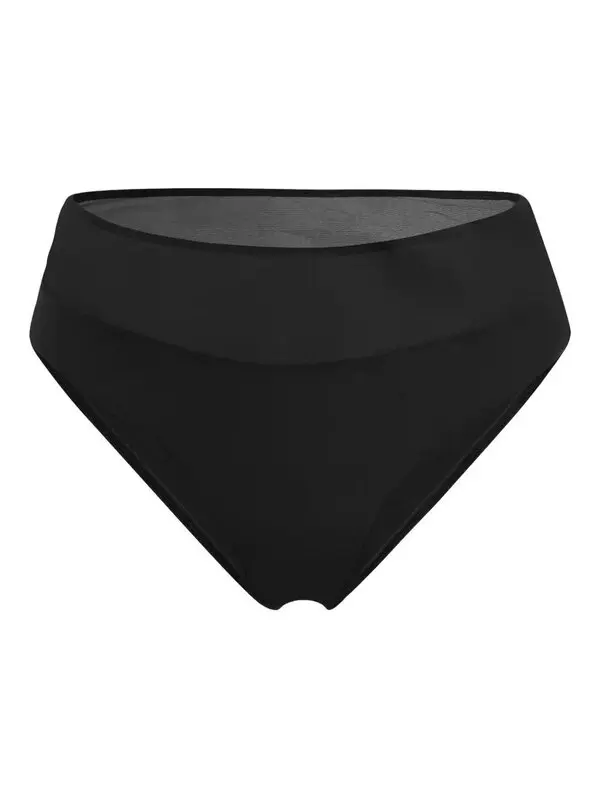 Wolford Sheer Opaque Briefs - Black