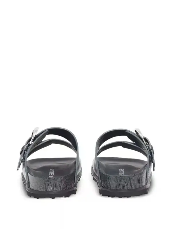 MARINE SERRE Lizard-print Sandals - Grey