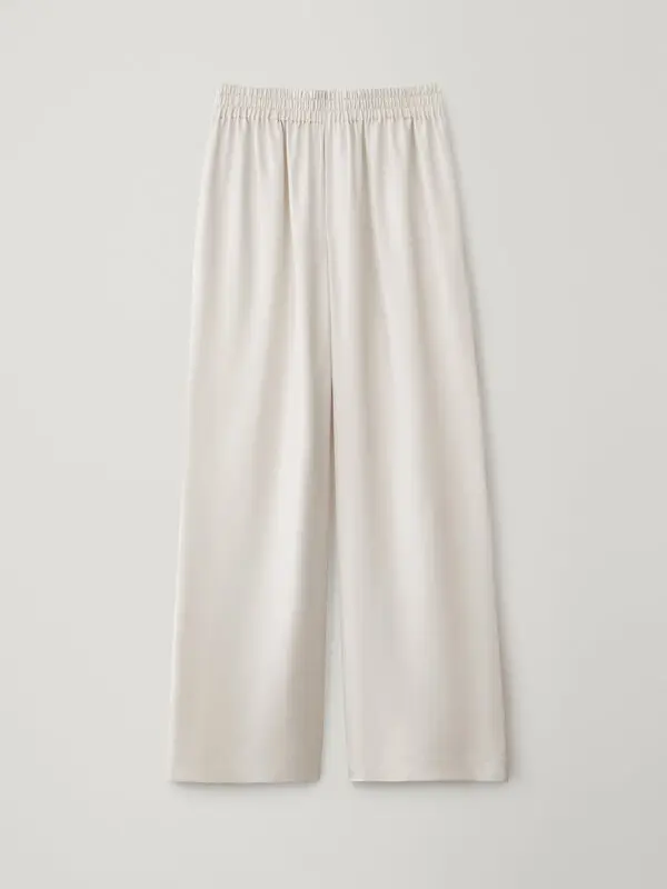 LISA YANG STORE Wide Leg Trousers - Champagne