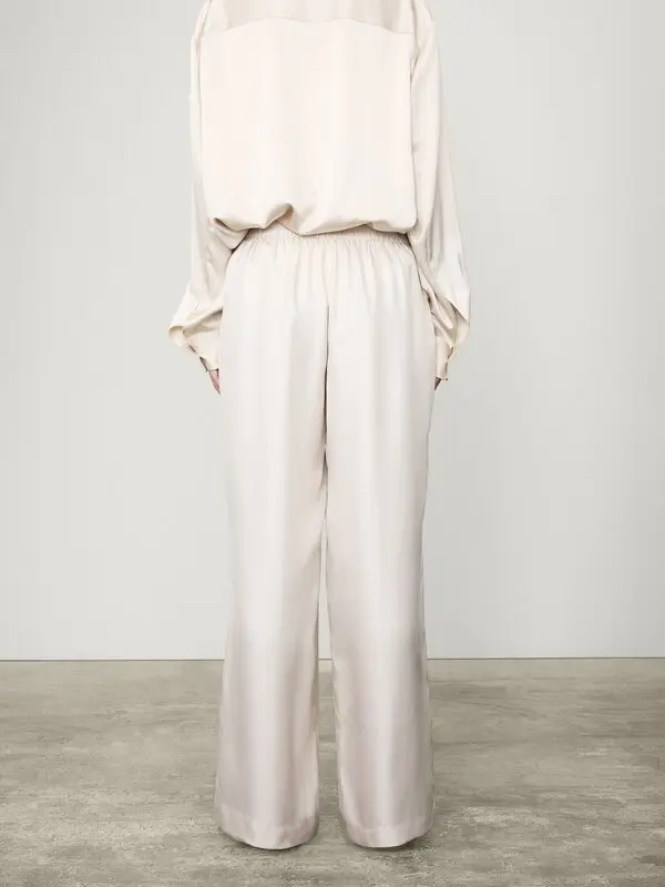 LISA YANG STORE Wide Leg Trousers - Champagne