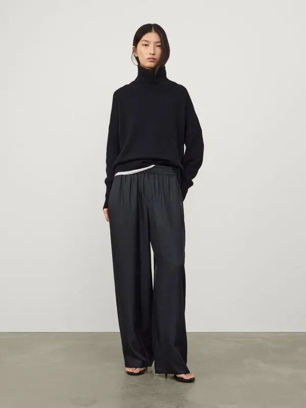 LISA YANG Wide Leg Trousers - Midnight