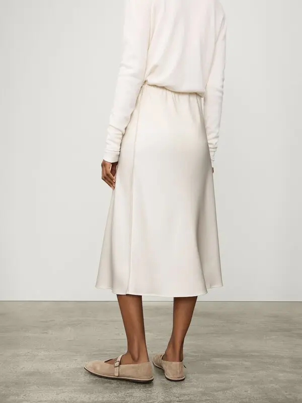 LISA YANG Midi Skirt In Silk Double Georgette