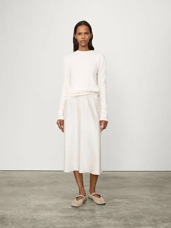 LISA YANG Midi Skirt In Silk Double Georgette
