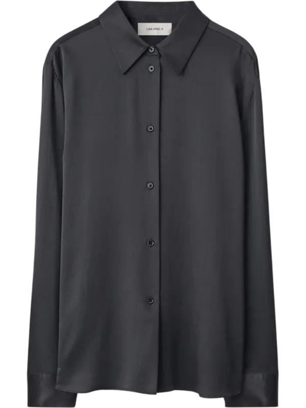 LISA YANG STORE Long-sleeved Button-up Shirt - Midnight